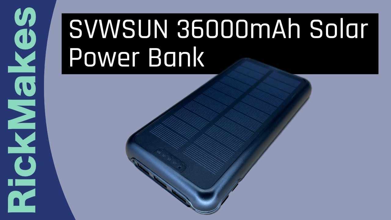 SVWSUN 36000mAh Solar Power Bank - YouTube