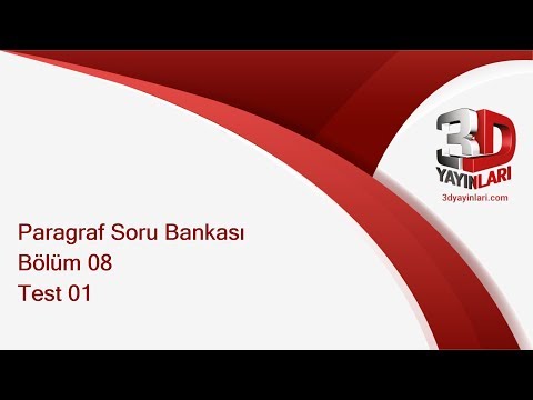 Paragraf Soru Bankası Bölüm 8 Test 1 Soru Çözümleri