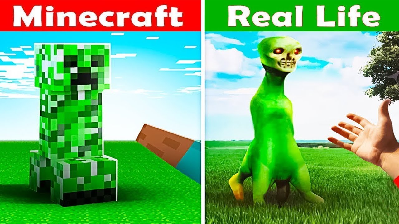 MINECRAFT vs. REAL LIFE CHALLENGE! - YouTube