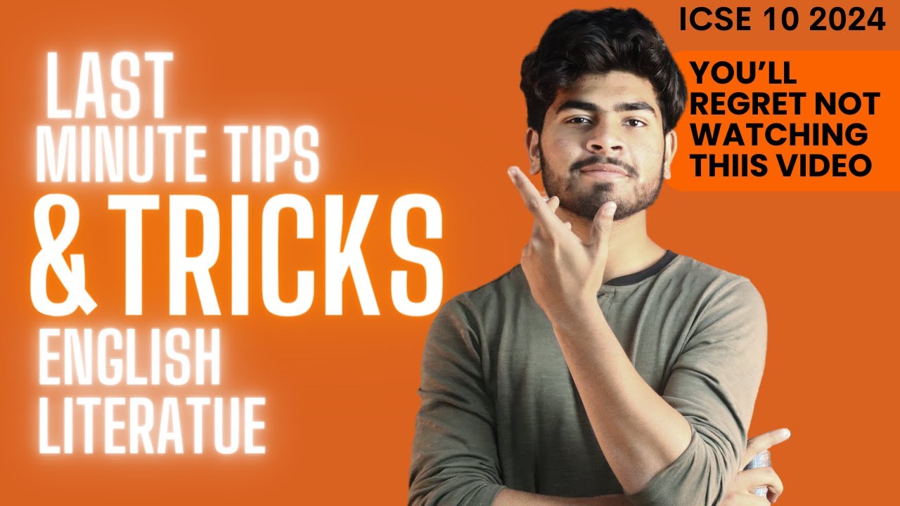Last Minute Suggestions for English Literature Board Exam | ICSE Class ...