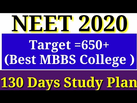 NEET:2020-130 Days Study plan for students - YouTube