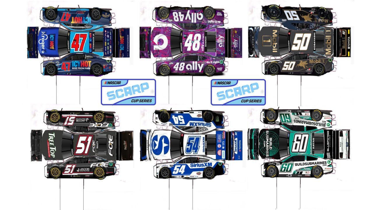 NASCAR papercraft 2024 part 6 - YouTube