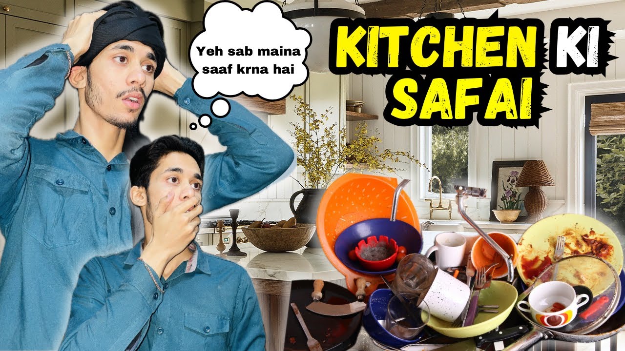 Mama ko Surprise diya kitchen ki safai kar k 🤩 || Mama boht khush hogi ...