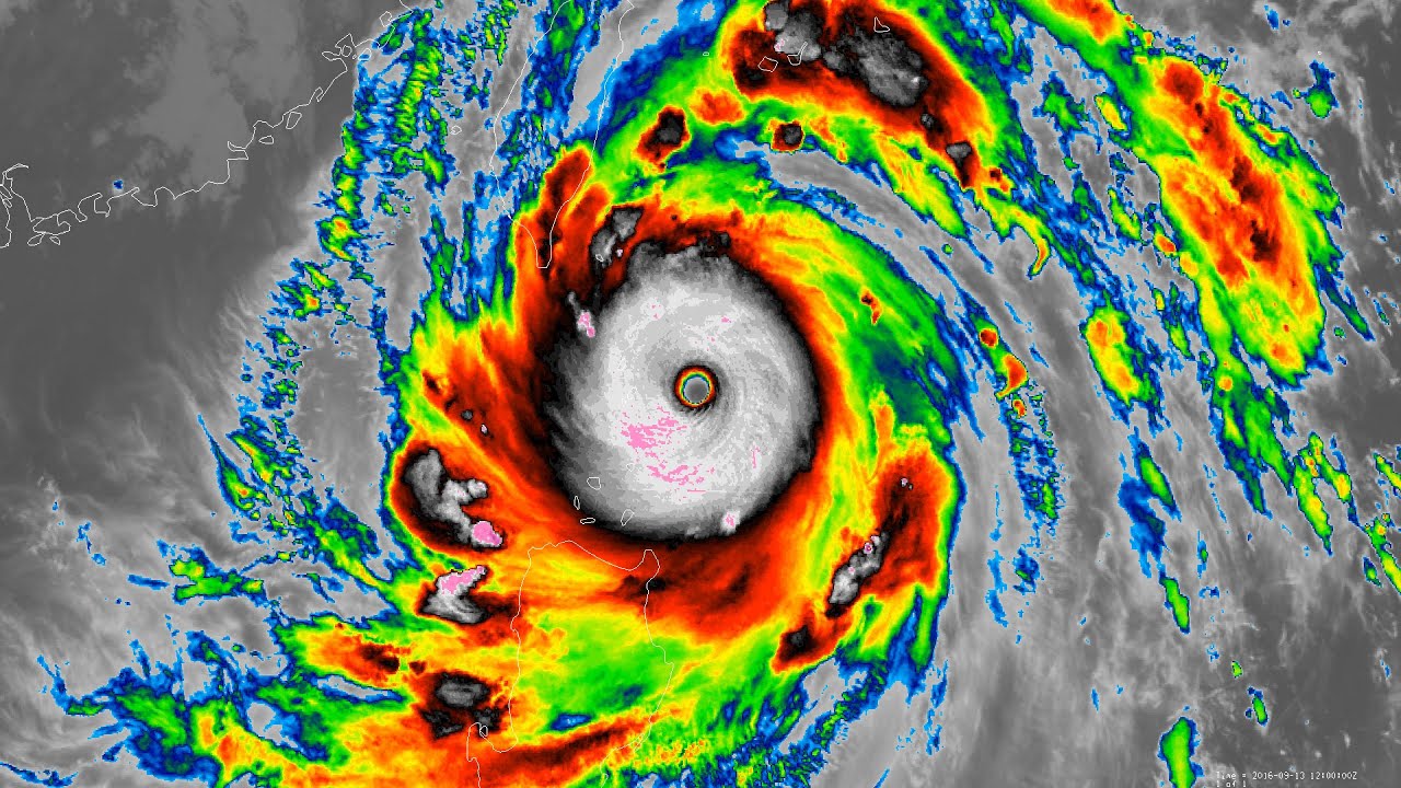 Infrared Satellite Animation of Super Typhoon Meranti (2016) - YouTube