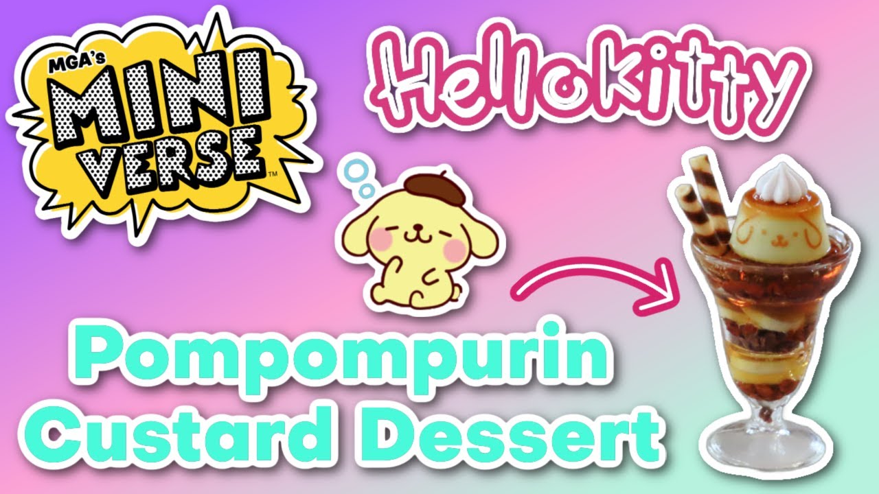 NEW Hello Kitty & Friends Miniverse! Making Mini Pompompurin Custard ...