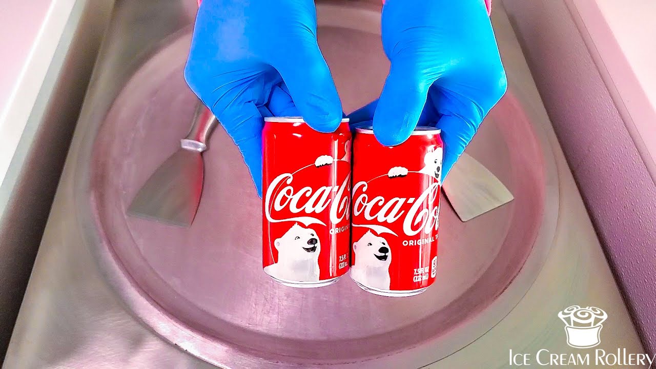 Coca Cola Ice Cream Rolls | Satisfying Asmr Coke Rolled Ice Cream - YouTube