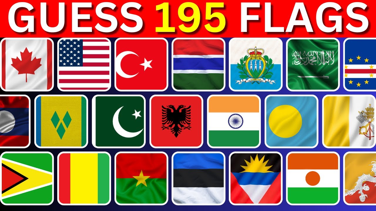 🚩 Guess the Country by the Flag🌎| Can You Guess 195 Flags? | Quiz Anium ...