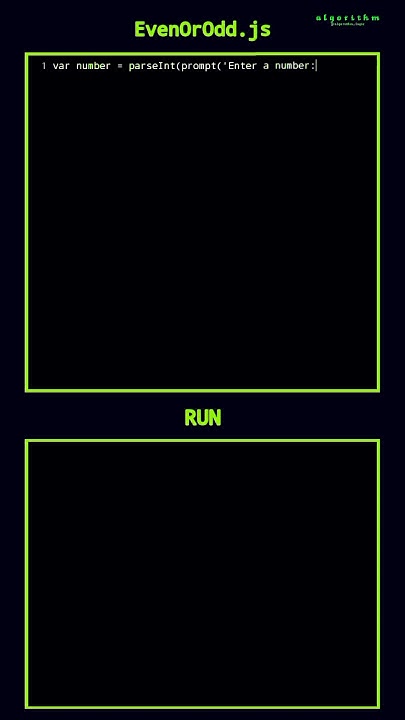 Even Or Odd Program In Javascript Algorithm Version Algorithm