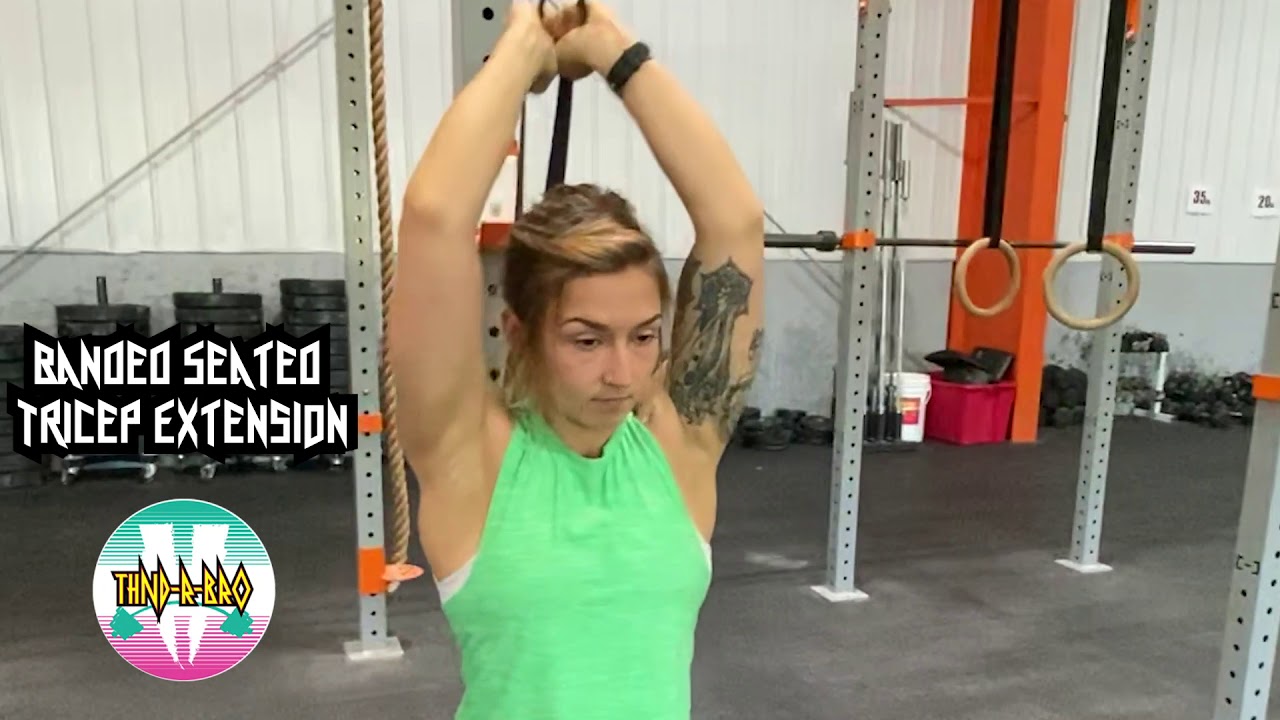 Banded Seated Tricep Extension - YouTube