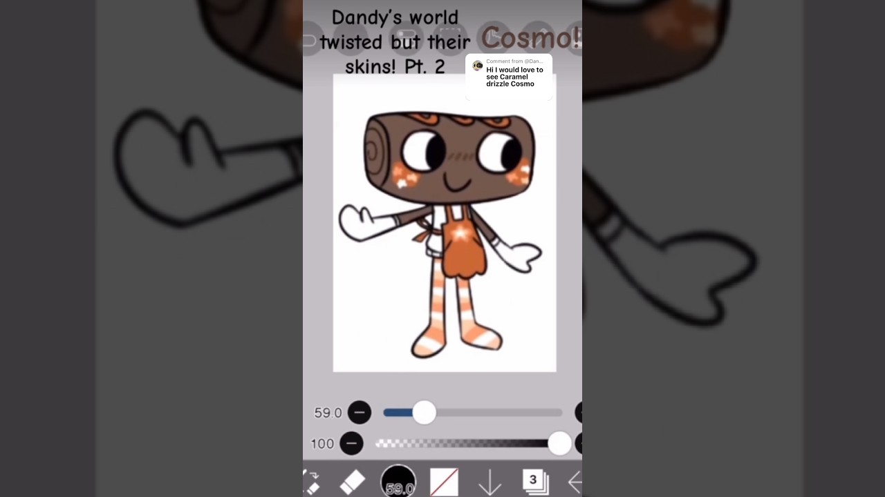 Dandy’s world twisteds but their skins! Pt. 2 - Cosmo! #art #dandysworld #cosmo - YouTube