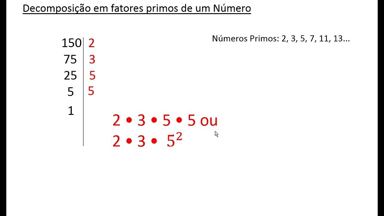 Decomposição De Números Naturais Em Fatores Primos Youtube