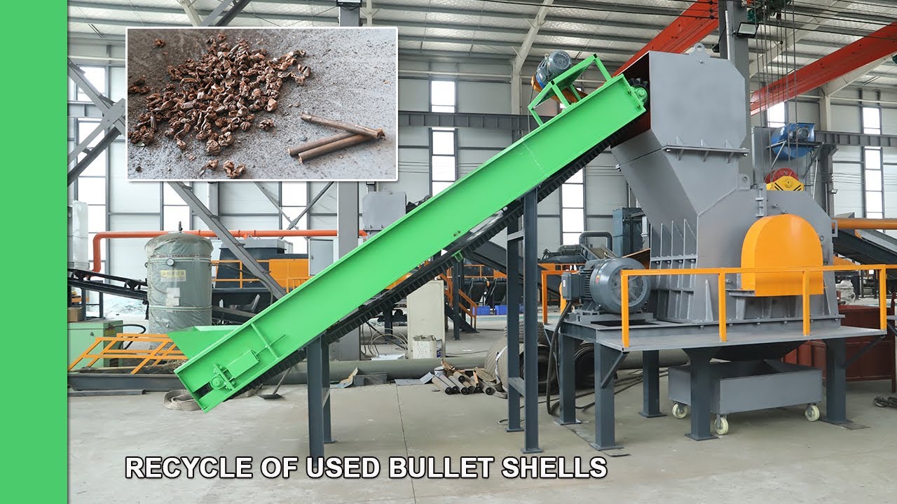 Waste Bullet Shells Recycling: Brass Casing Shredding Machine - YouTube