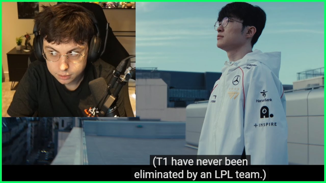 Caedrel Reacts To T1 VS TES Worlds Teaser - YouTube