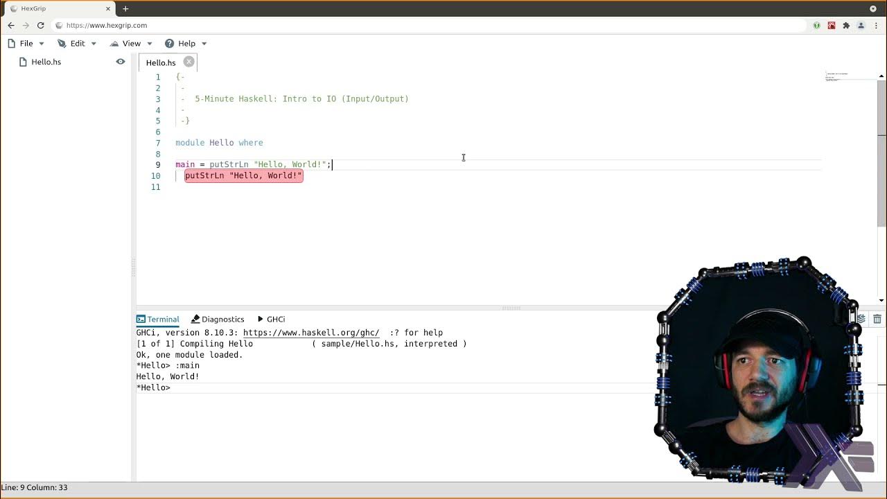 5-Minute Haskell: Intro to IO (Input/Output) - YouTube