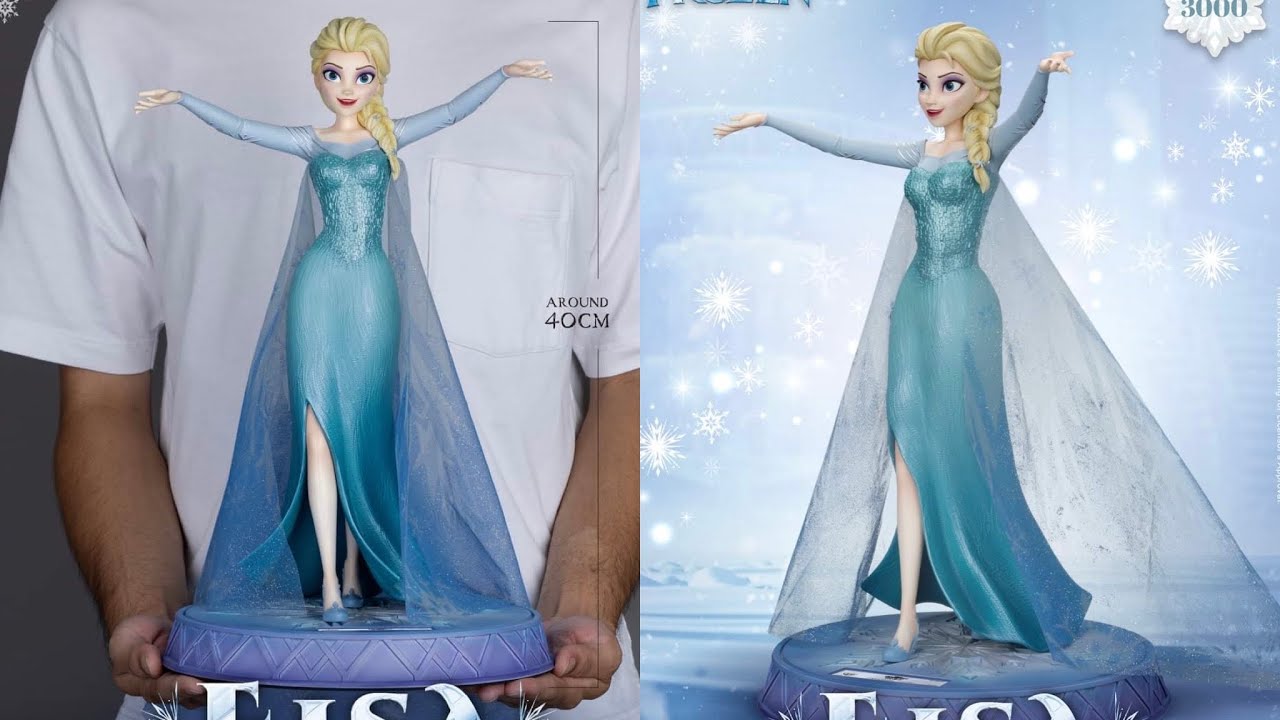 New Frozen Elsa Let It Go statue revealed by Beast Kingdom - YouTube
