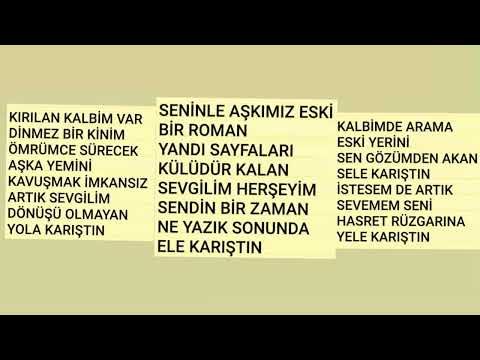Seninle aşkımız eski bir roman KARAOKE