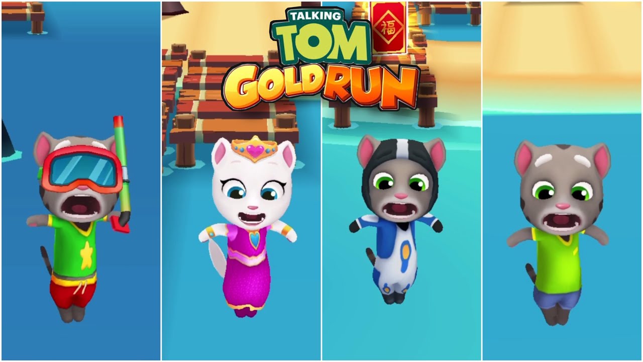 TALKING TOM GOLD RUN | FALLS AND FAILS FUNNY COMPILATION | QUICK WATER ...
