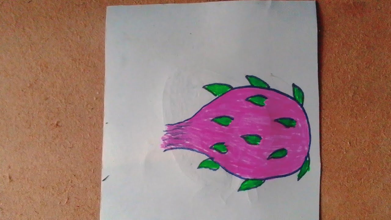 How to draw dragon fruit | - YouTube