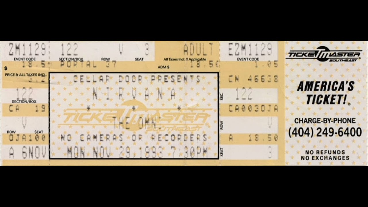 NIRVANA - OMNI COLISEUM, ATLANTA, GA - NOVEMBER 29, 1993 - YouTube