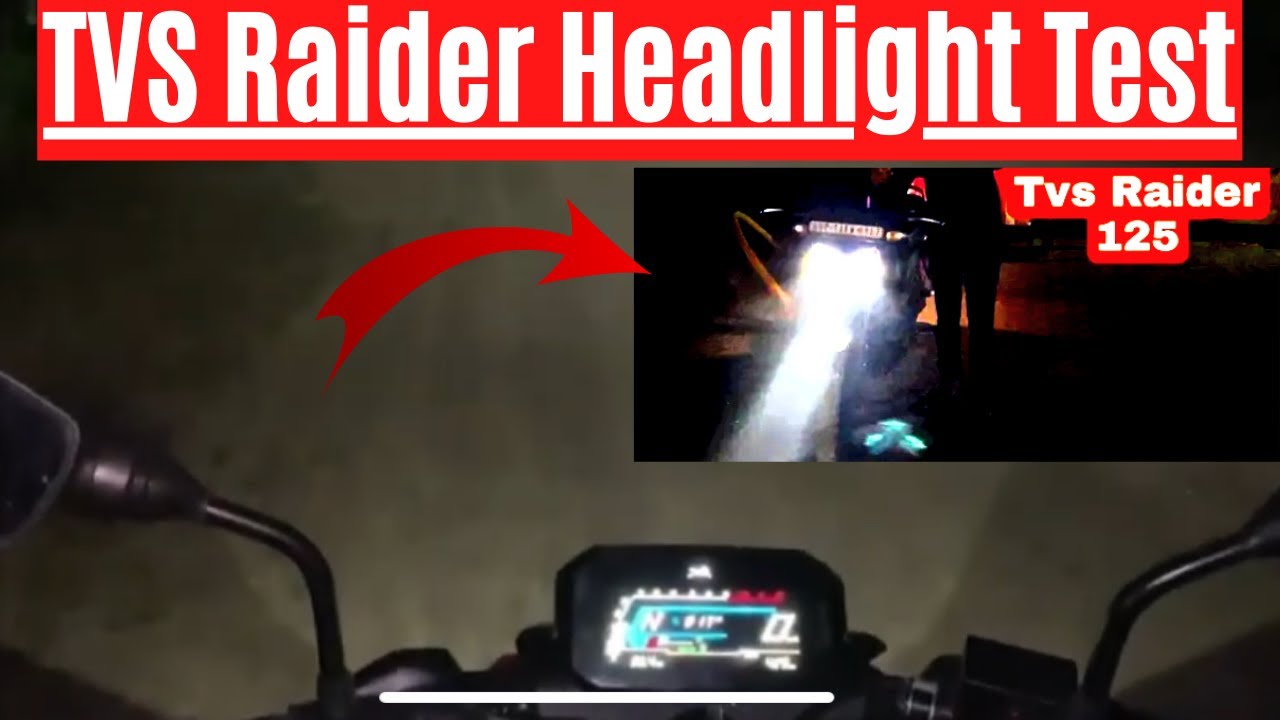 TVS Raider 125 LED Headlight Performance in Night | TVS Raider 125 LED ...