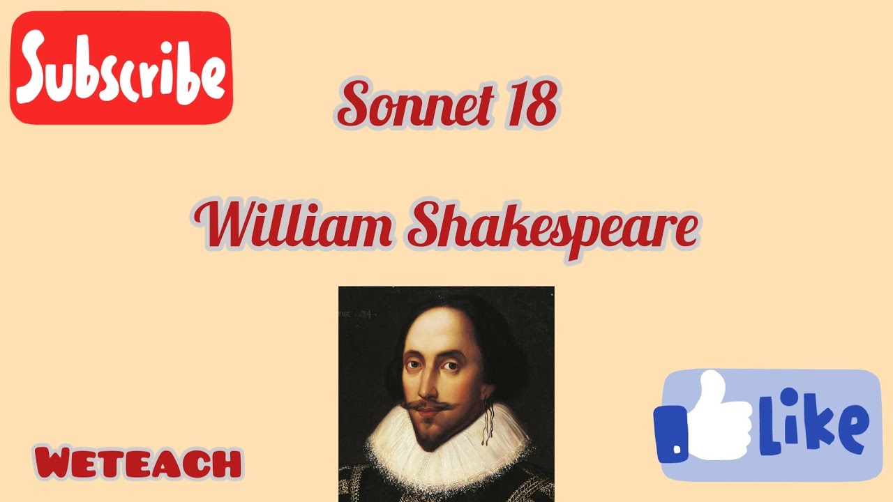 Sonnet 18 by William Shakespeare |Shall I compare thee to a summer’s ...