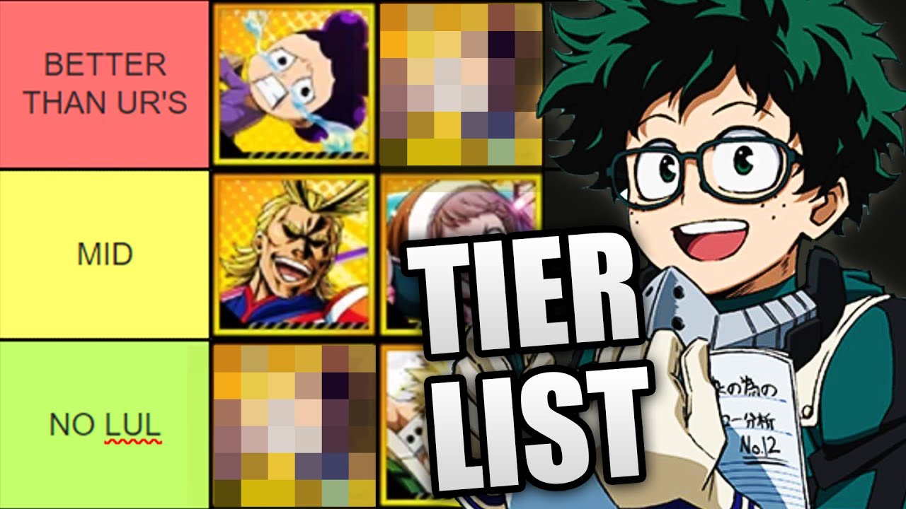 (MHA Ultra Impact) BEST SR CARDS TO USE! SR ONLY Tier List - YouTube