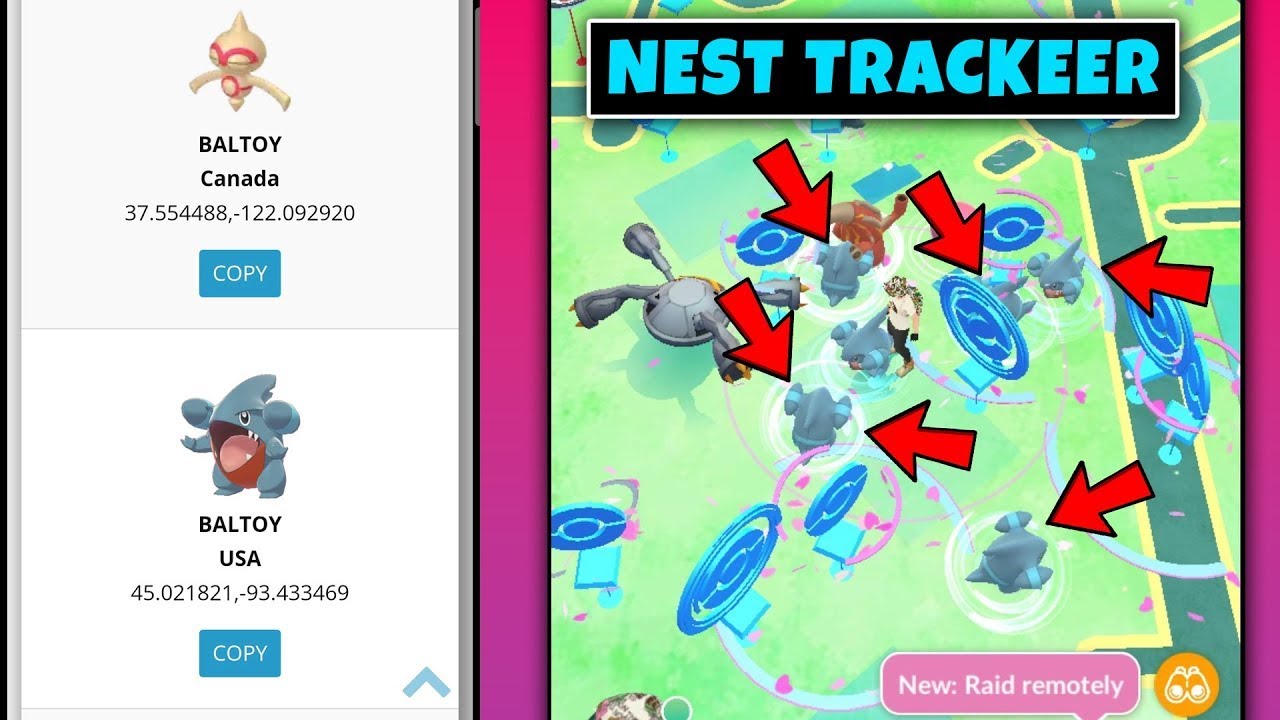Pokémon Go New Mega Nest Tracker | Pokémon Go Shiny Hunting Tracker | Pokemon Go Best Nest ...