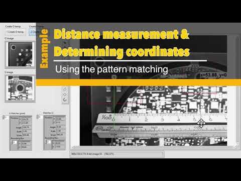 LabVIEW: Distance measurement and Determining coordinate using the pattern matching - YouTube