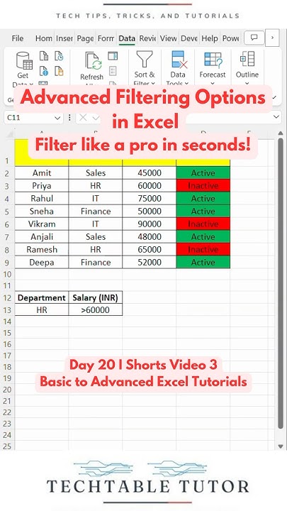 Advanced Excel Filtering 🔥 | Take Your Data Skills to the Next Level ...