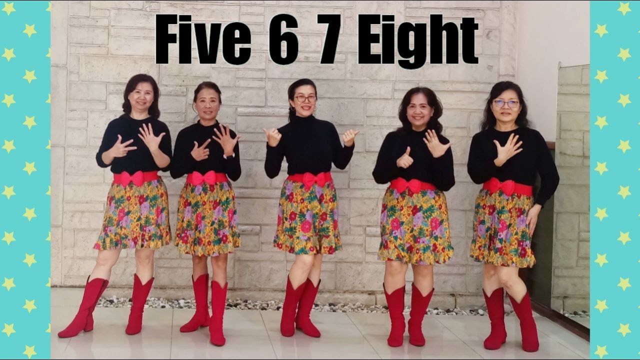 Five 6 7 Eight Line Dance (demo & count) - YouTube