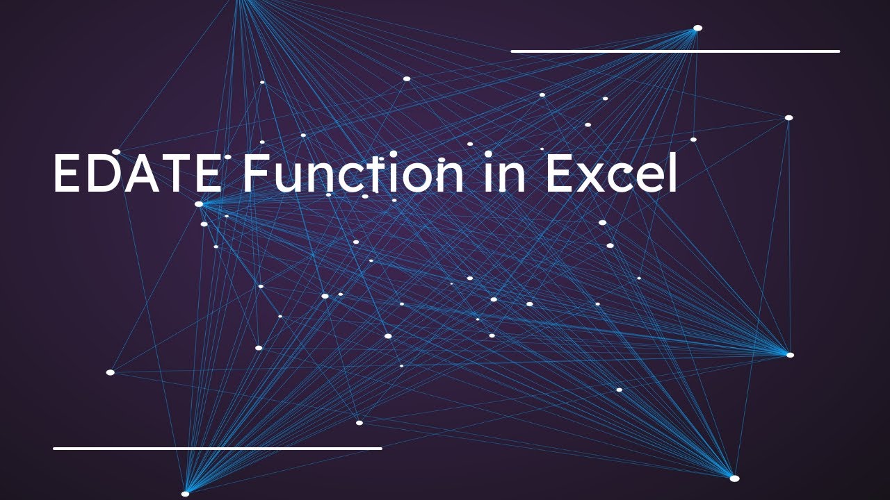 EDATE Function in Excel || Working of EDATE Function in Excel - YouTube