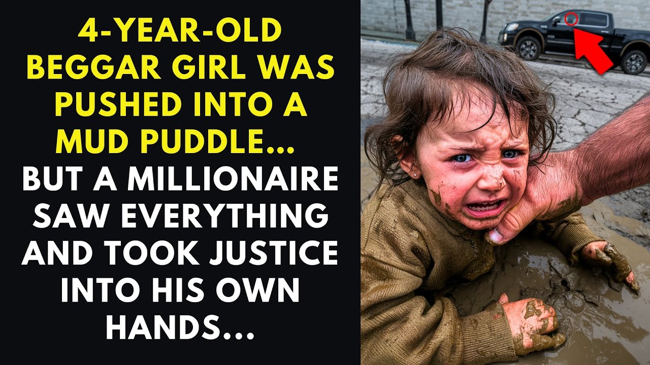 4-YEAR-OLD BEGGAR GIRL WAS PUSHED INTO A MUD PUDDLE… - YouTube