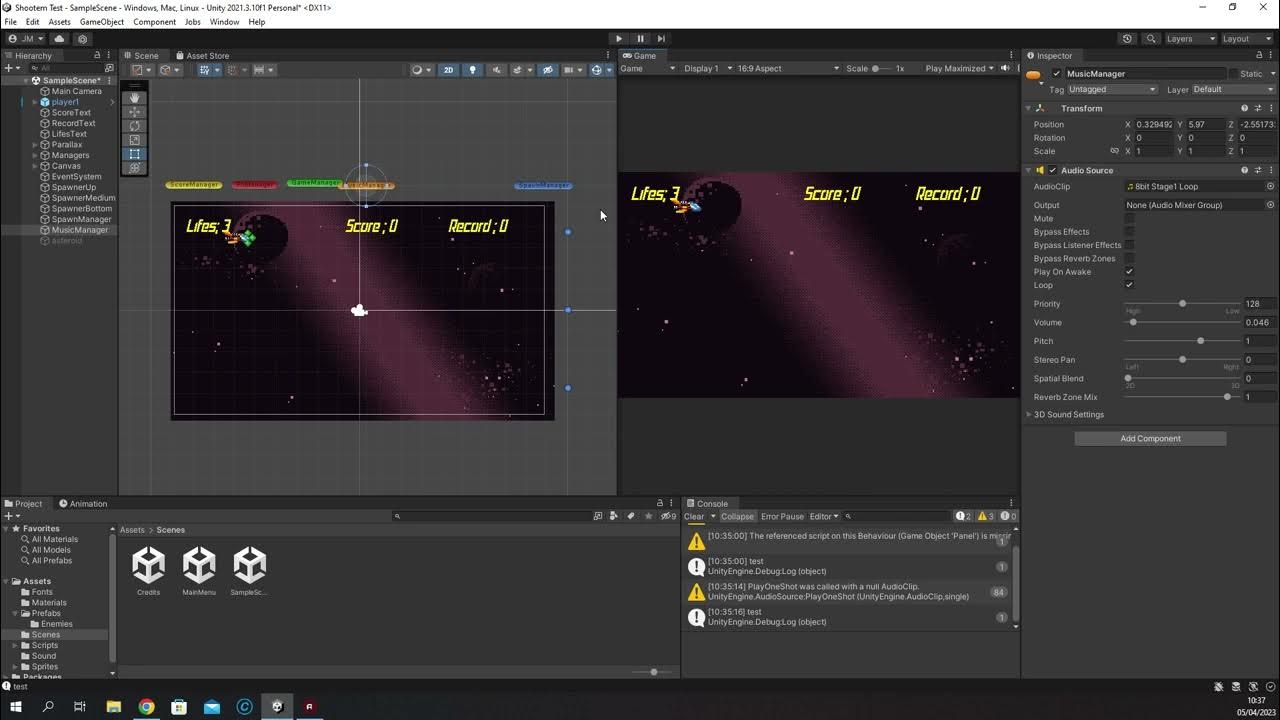 Introducción al juego Shootem Up Unity 2D Vídeo 1 (INTRO) - YouTube