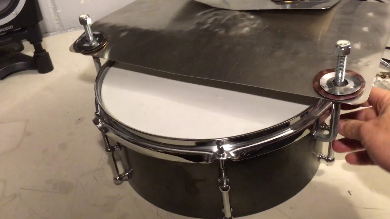 Greg Keplinger custom metal crasher steel hybrid timbale drum - YouTube