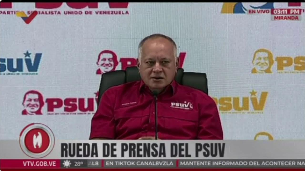 Rueda de Prensa del PSUV con Diosdado Cabello, 30 de septiembre de 2024 - YouTube