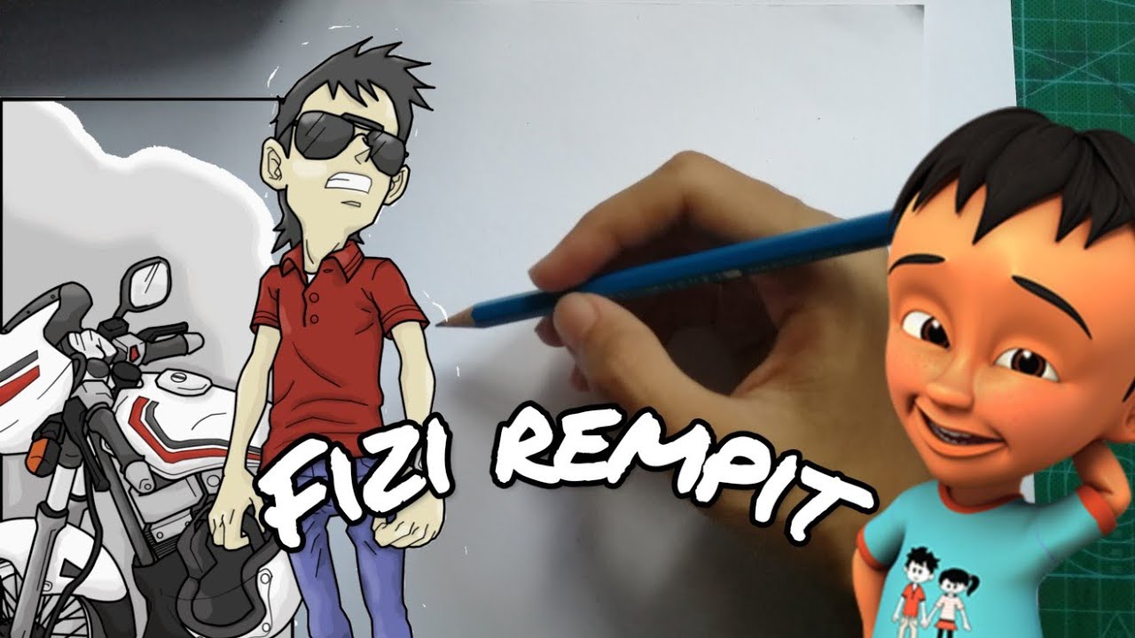 Fizi dah jadi budak REMPIT!!! (drawing timelapse) - YouTube