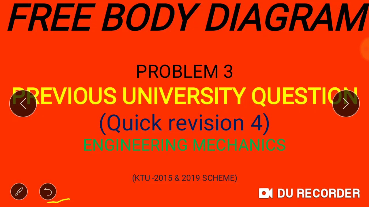 17: Free body diagram- previous year university exam questions - YouTube