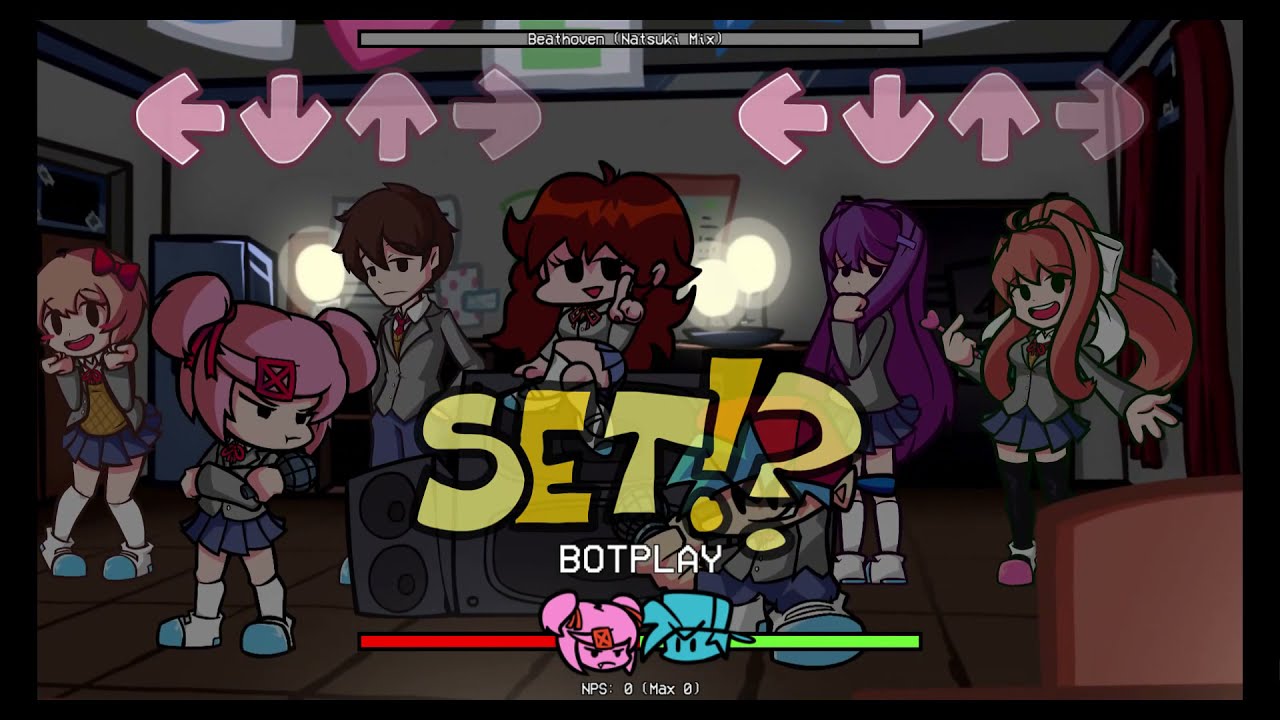 Friday Night Funkin': Doki Doki Takeover Character Mix Song Recharts ...