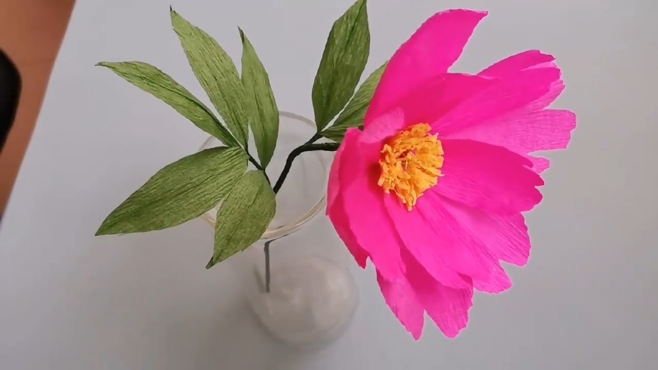 Peony flowers made of crumpled paper - creative crafts - handmade ...