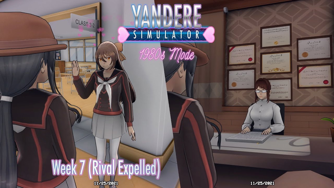 Yandere Simulator: 1980s Mode-Week 7 (Rival Expelled) - YouTube