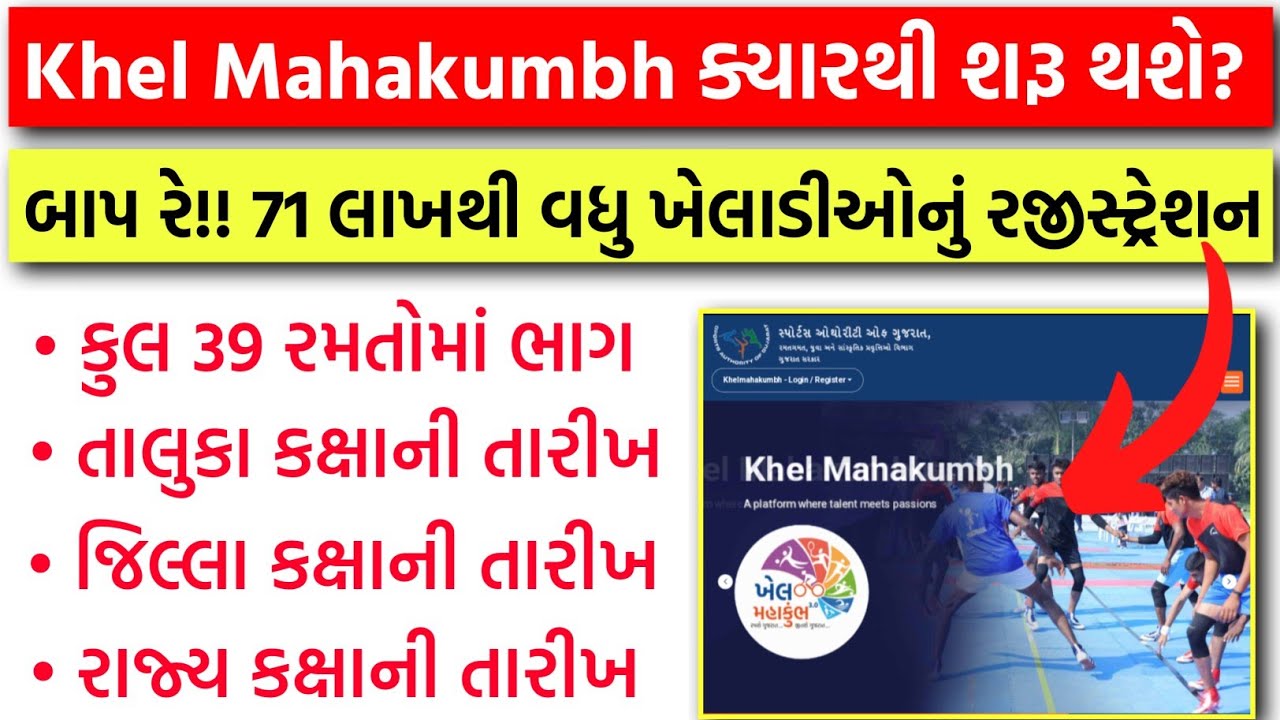 Khel Mahakumbh 2025 ક્યારથી શરૂ થશે? | Khel Mahakumbh 3.0 Start Date ...