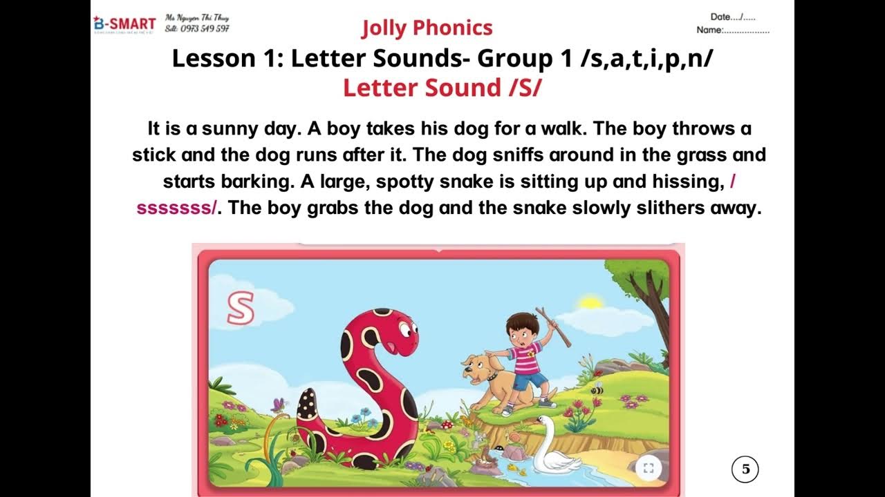 Jolly phonics - Sound S - YouTube