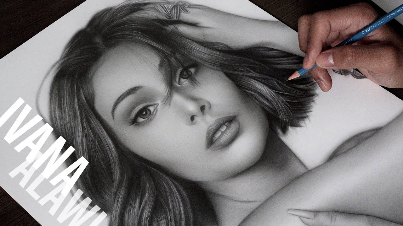 Ivana Alawi Pencil Drawing | Realistic Drawing | CyannArts - YouTube