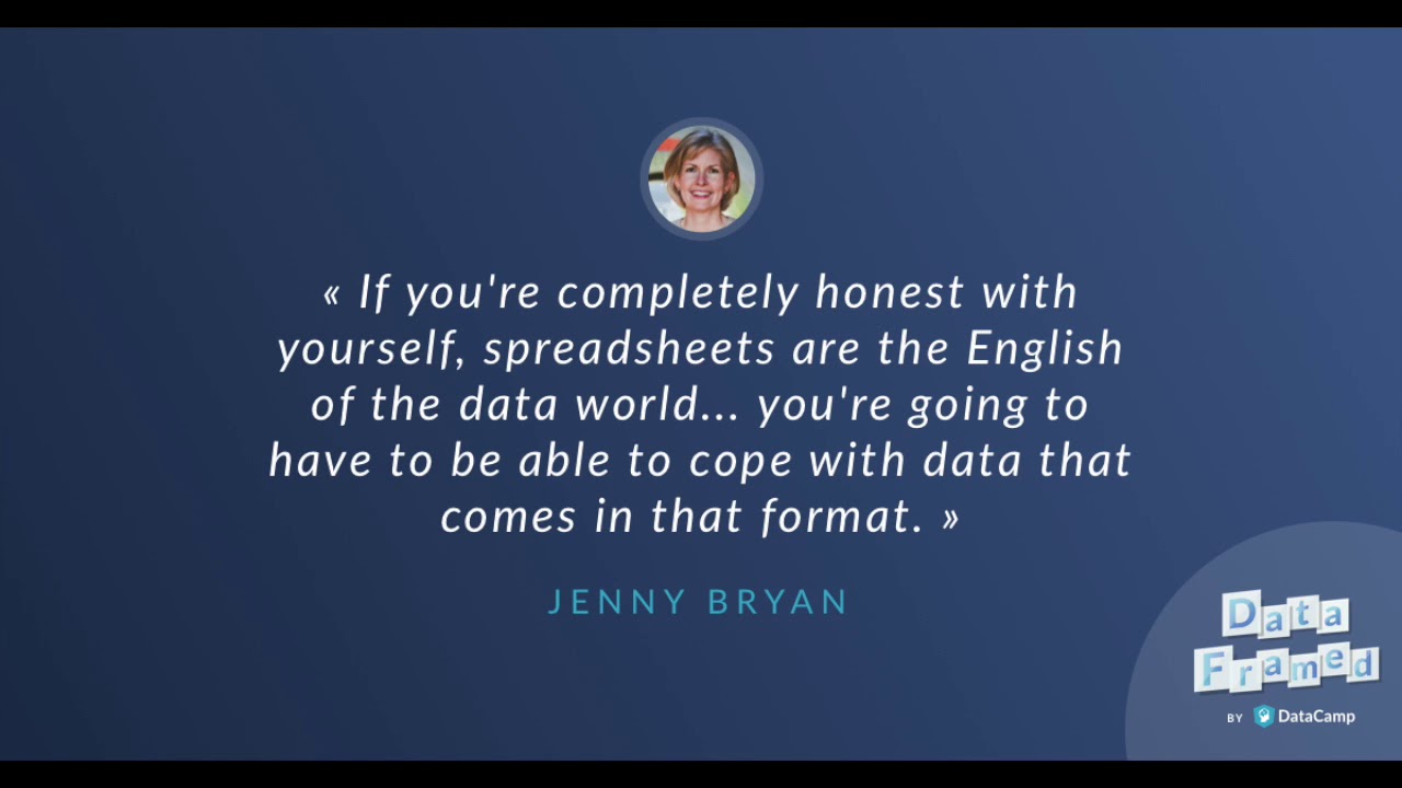 #26 Spreadsheets in Data Science (with Jenny Bryan) - YouTube