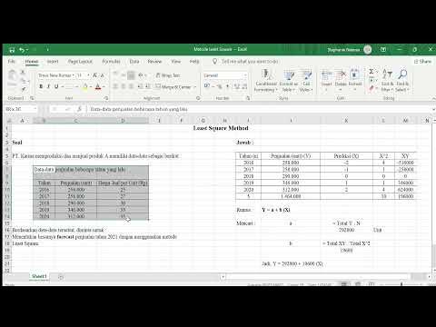Metode Least Square menggunakan Microsoft Excel - YouTube