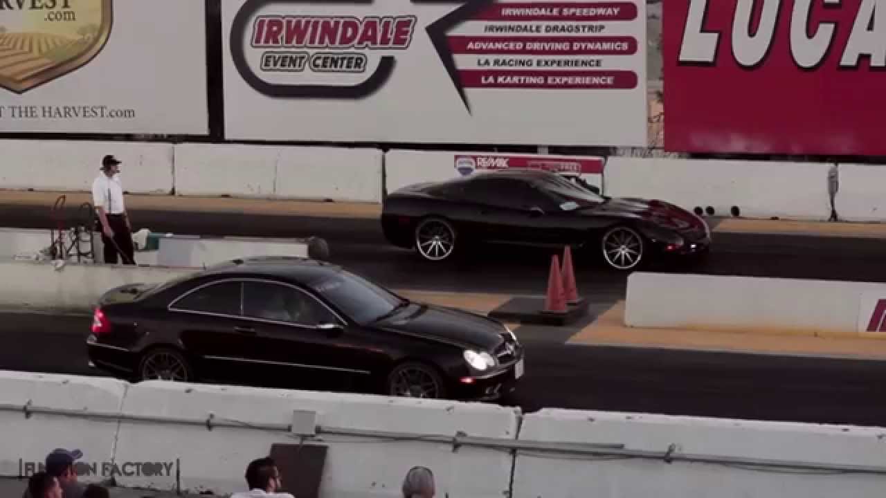 Chevy C5 Corvette Vs. Mercedes CLK500 Coupe | Drag Race - YouTube