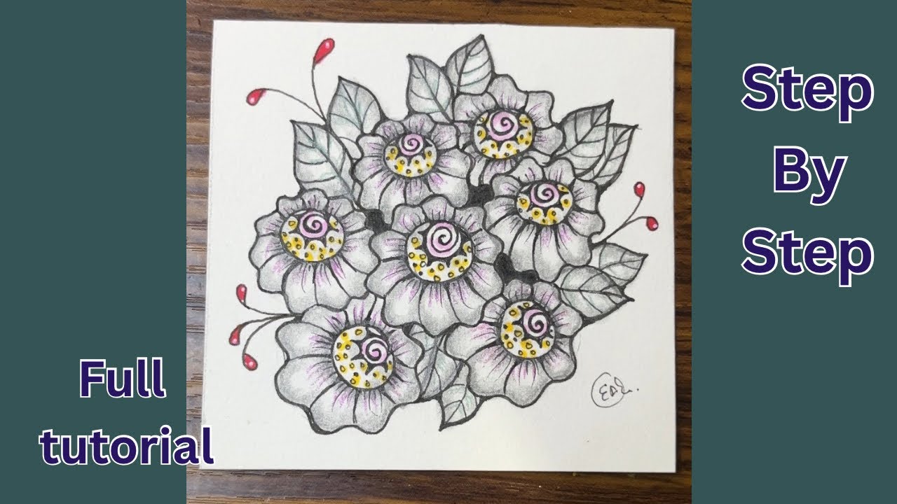 Zentangle Pattern-Aros By Annie Reiser | Drawing Tutorial For Beginners ...