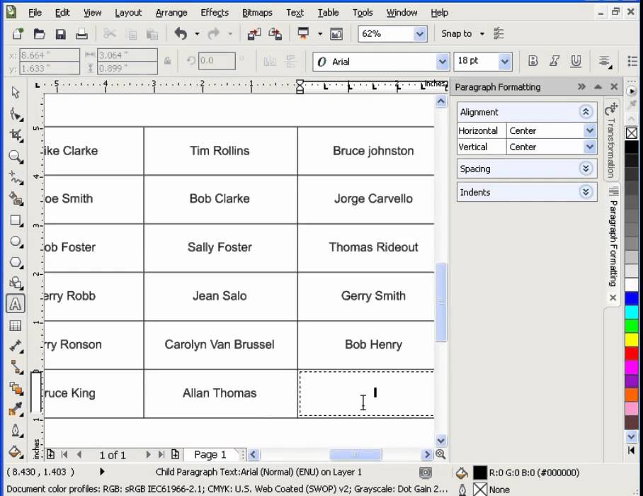 Working With Tables In CorelDraw YouTube Working With Tables In CorelDraw YouTube