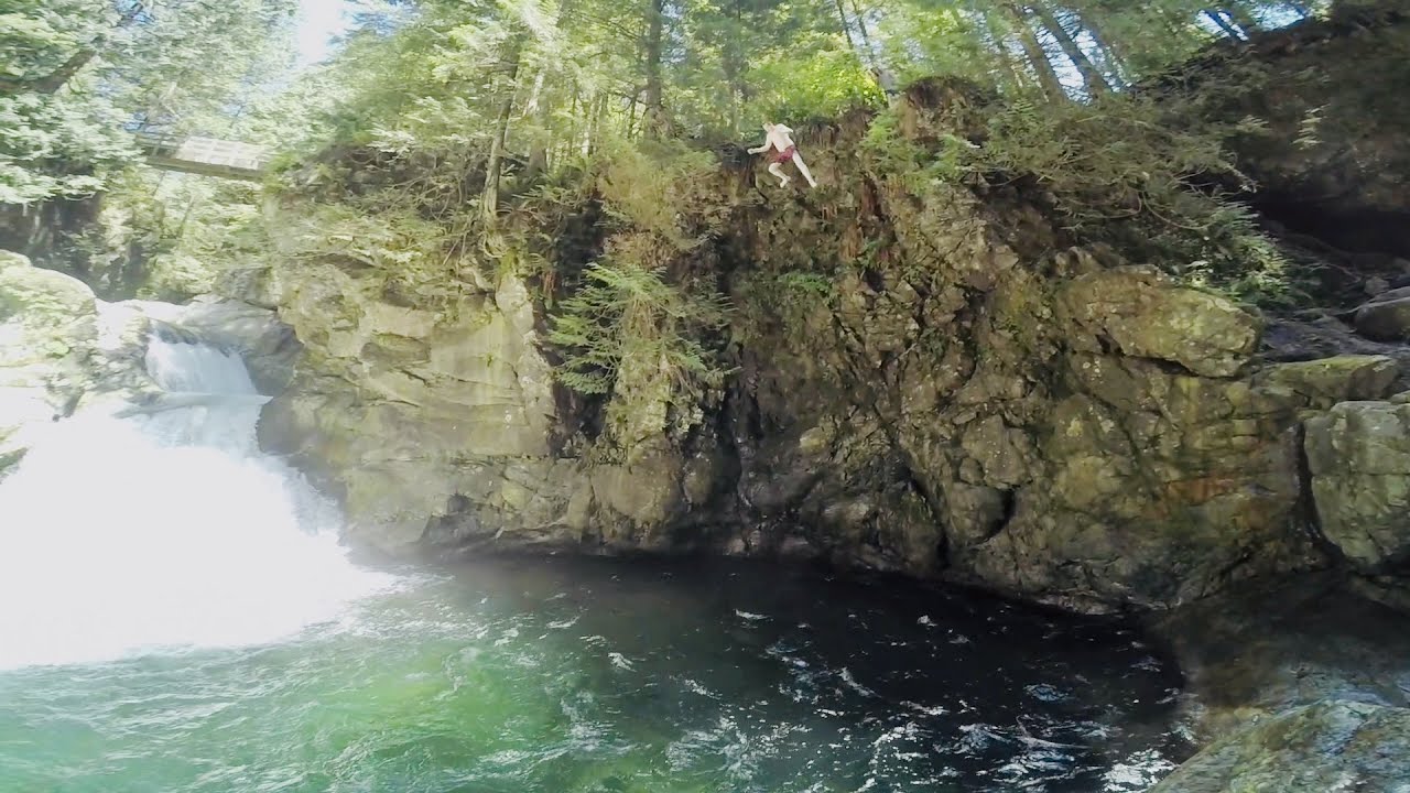 Let's Go Cliff Jumping #1 - Lynn Canyon - YouTube