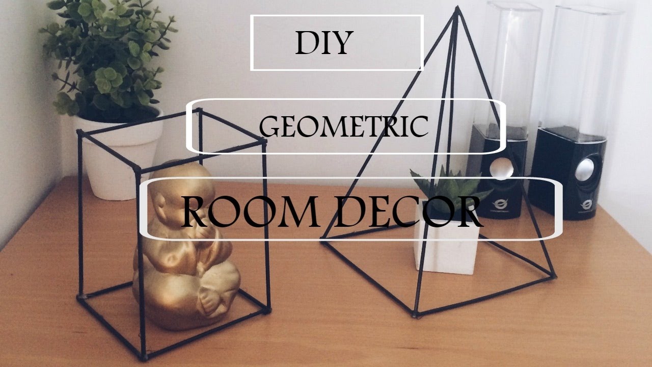 DIY GEOMETRIC ROOM DECOR - YouTube